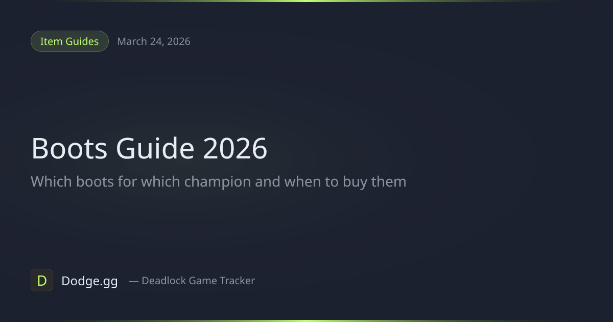 Boots Guide for League of Legends (2026) — Which Boots for Which ...