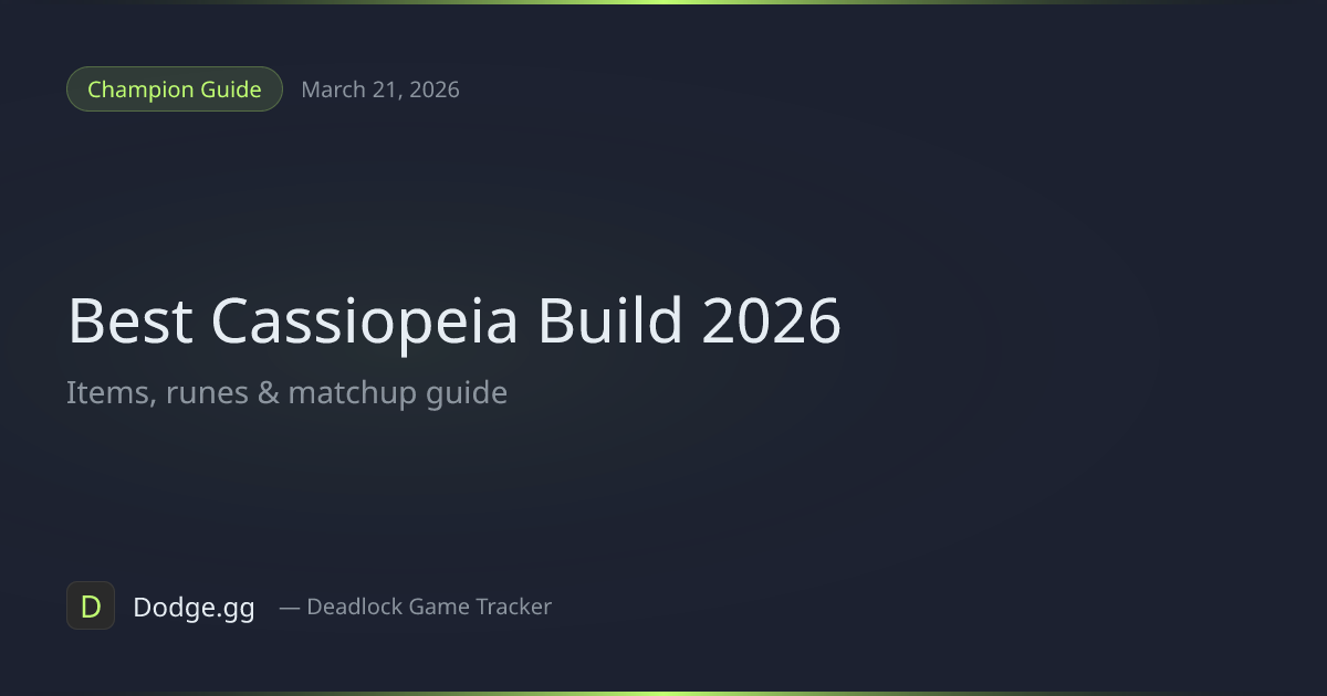 Best Cassiopeia Build & Guide (2026) — League of Legends | Dodge.gg