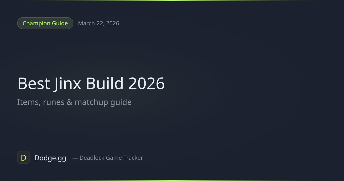 Best Jinx Build & Guide (2026) — League of Legends | Dodge.gg