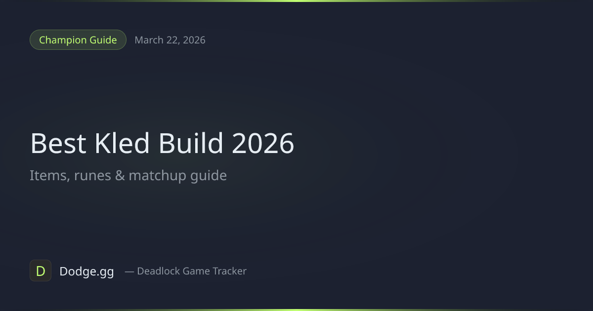 Best Kled Build & Guide (2026) — League of Legends | Dodge.gg