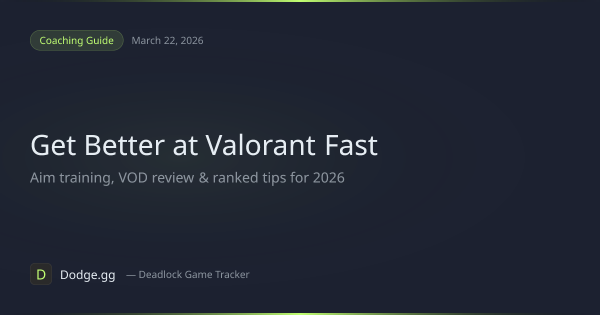 How to Get Better at Valorant Fast (2026) — Aim, Game Sense & Ranked ...