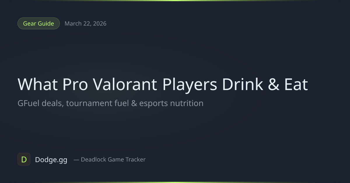 What Pro Valorant Players Drink & Eat (2026) — GFuel Sponsorships ...